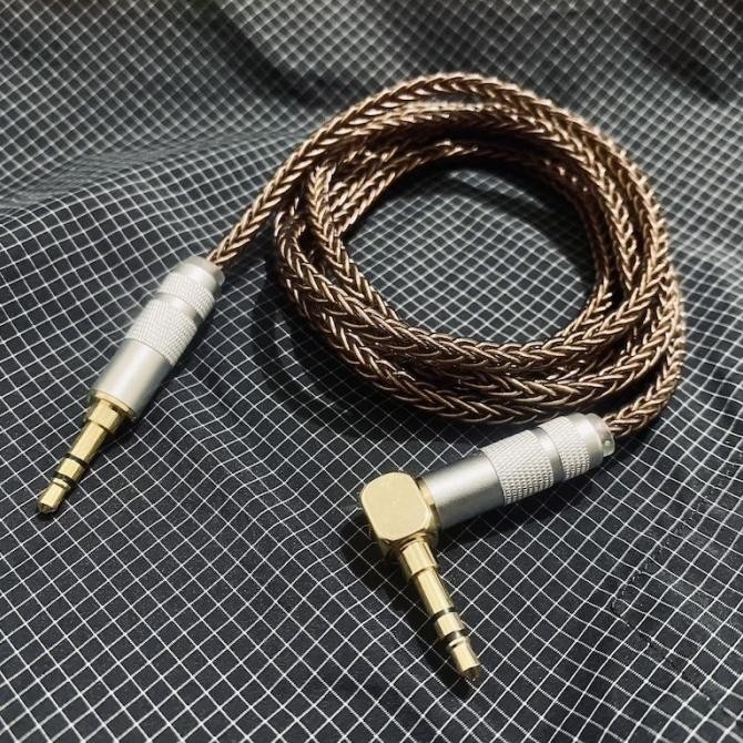 - High End Headphone Cable Aux 8 Braid Silver Plated M2M Audiophile ...