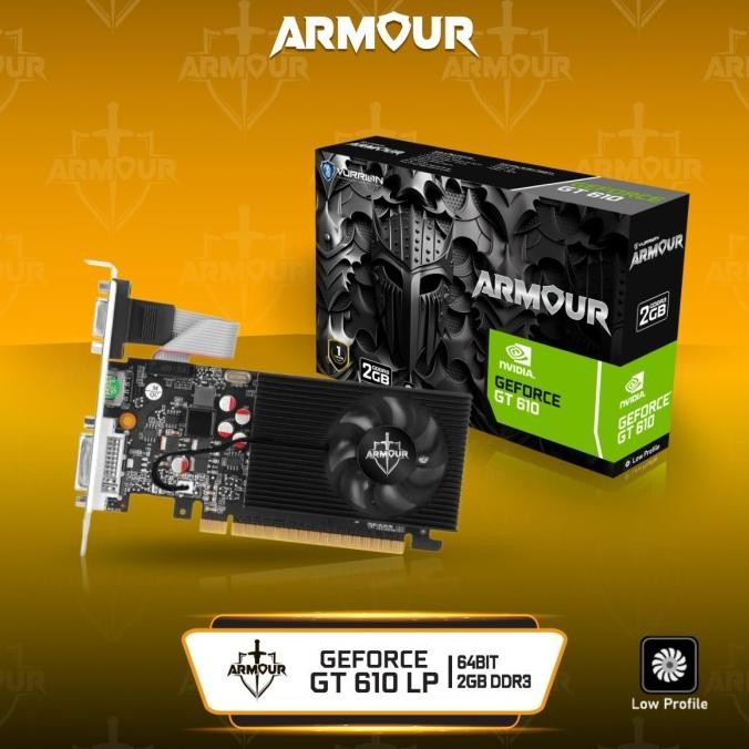 FREE SHIPPING - VGA CARD - VGA ARMOR GT 610 LP 2GB DDR3 64 BIT | Shopee ...