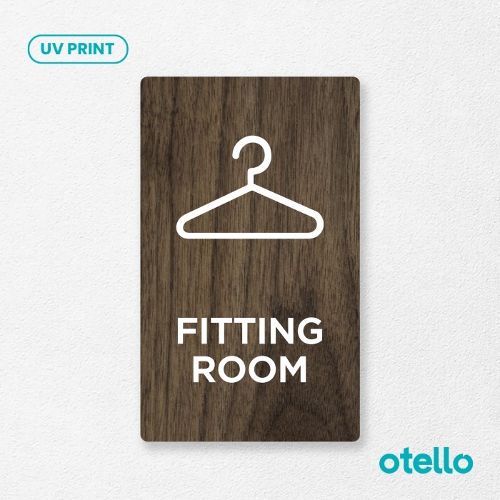 KAYU Fitting Room Sign Board Printed Wooden Signage Label Room Name ...