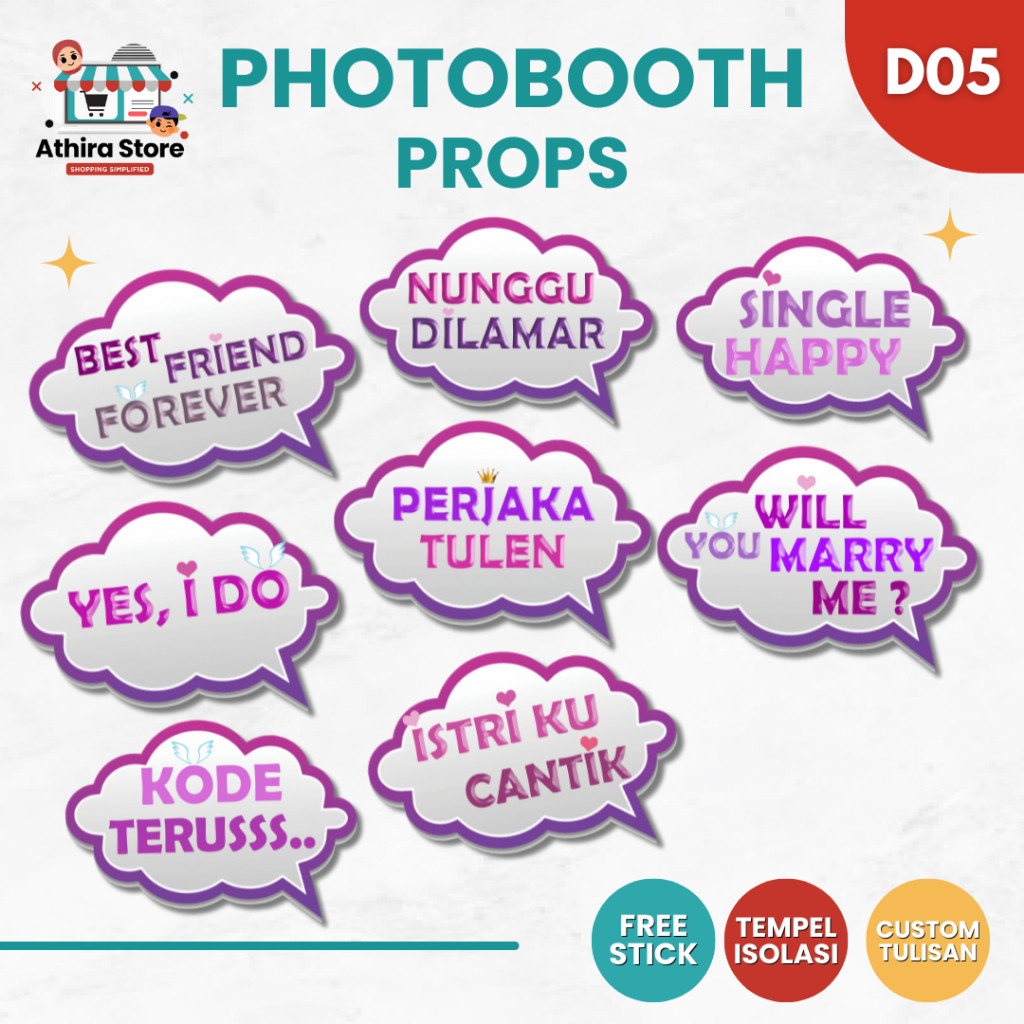 D05 Photobooth props wedding wedding graduation event custom office ...