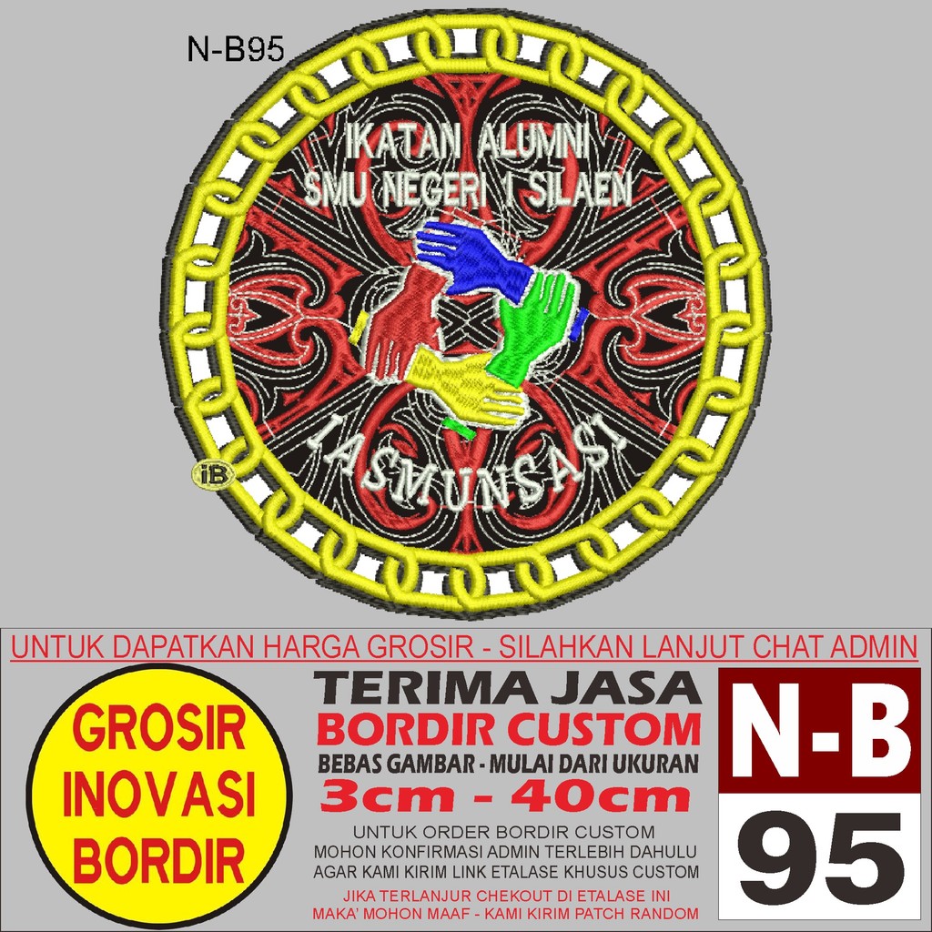 EMBROIDERED PATCH N-B95 LOGO HIGH SCHOOL STATE 1 - GIB REVIEW/TESTIMONI ...