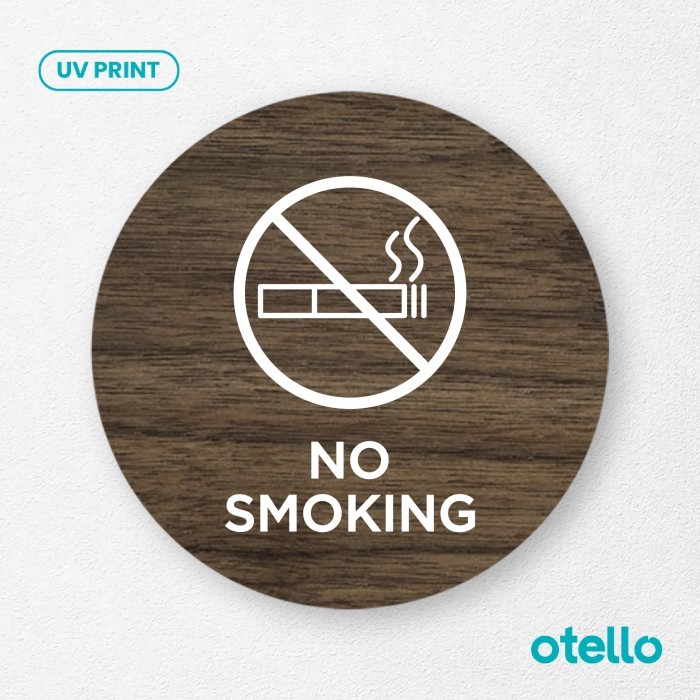 Signage No Smoking Sign Board No Smoking Wooden Warning Label | Shopee ...