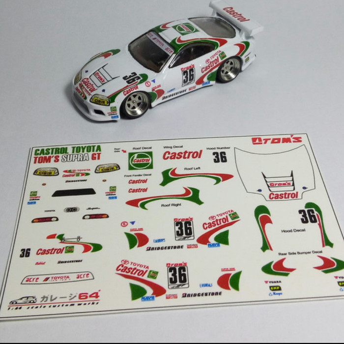 Decal SET HOTWHEELS TOYOTA SUPRA CASTROL | Shopee Malaysia