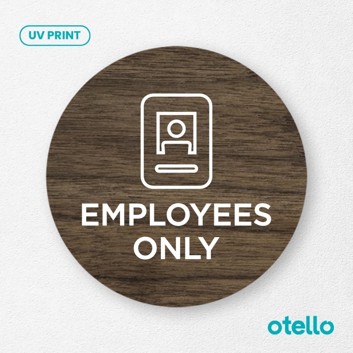 Signage Employes Only Sign Board Staff Only Wooden Room Label Board ...