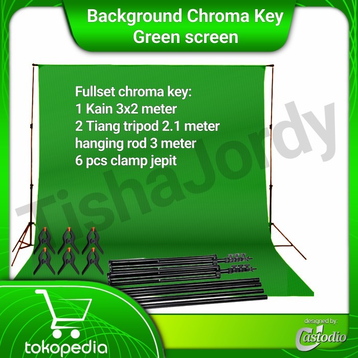 Greenscreen chrica key backdrop package green screen studio background ...