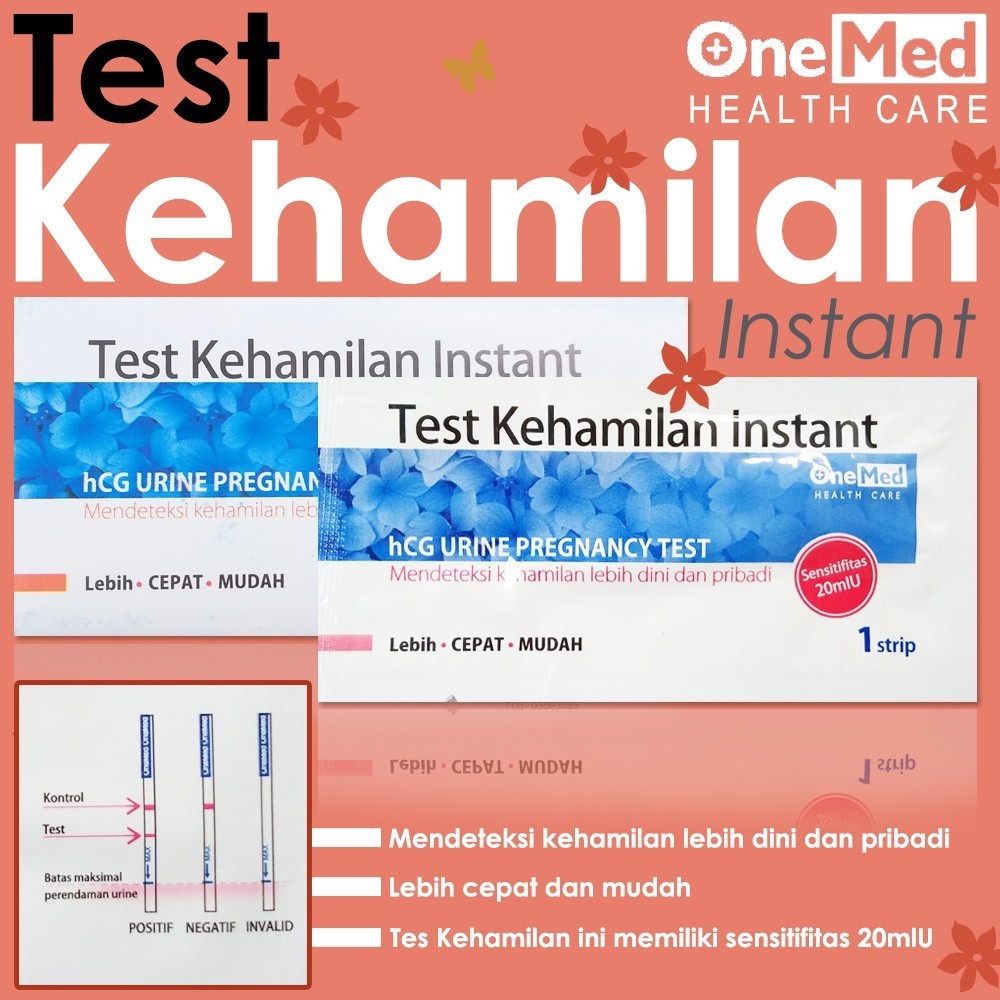 Onemed TEST INSTANT pregnancy Pack- Testpack TEST one med HCG urine ...