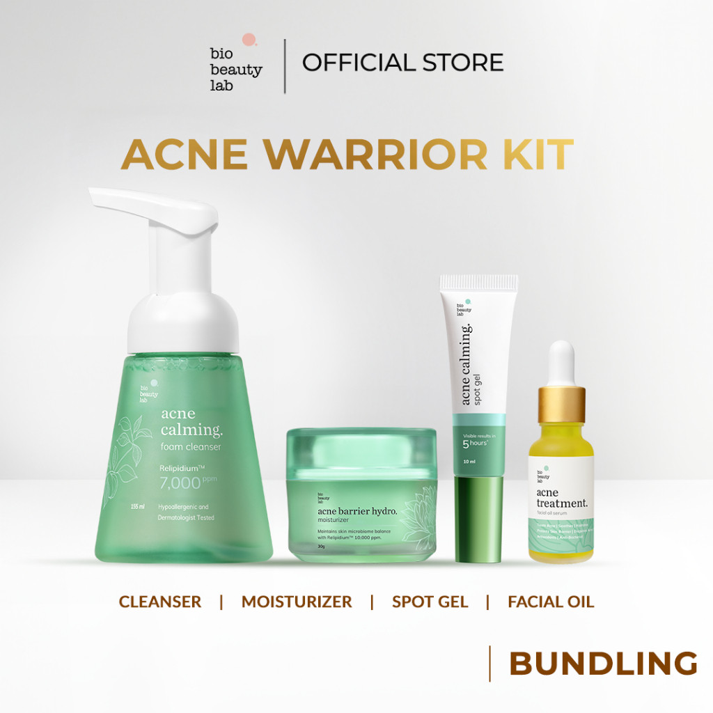 Bio Beauty Lab Acne Warrior Kit Acne Moisturizer | Acne Facial Washing ...