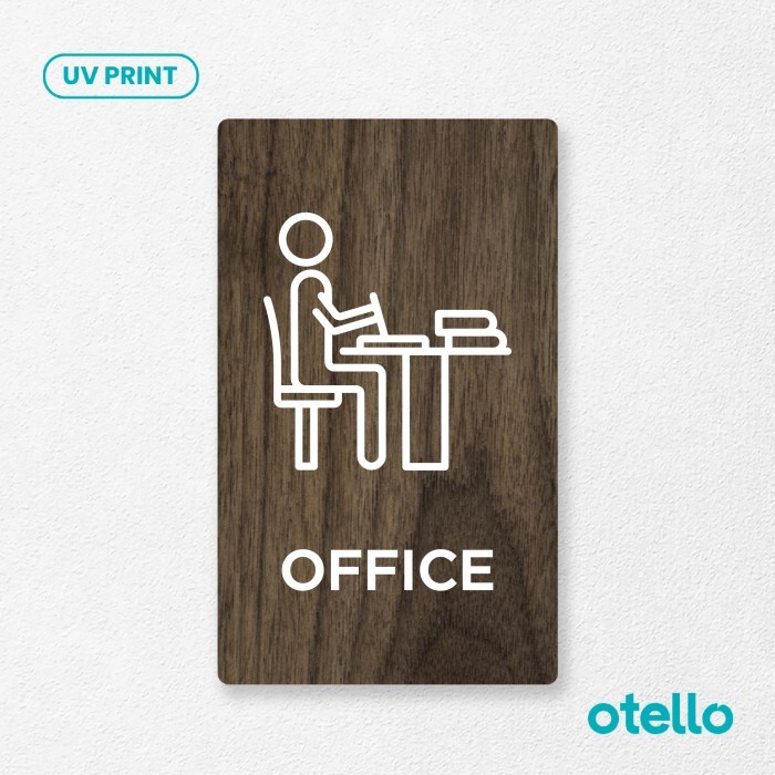 Office Sign Board Wooden Print UV Signage Label Office Room Nameplate ...