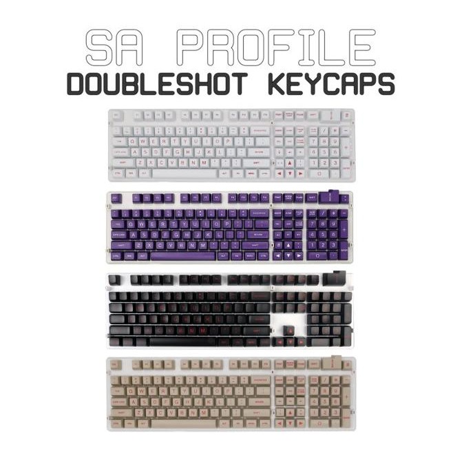 Available SA Profile Keycaps ABS Double Shot Mechanical Keyboard ...