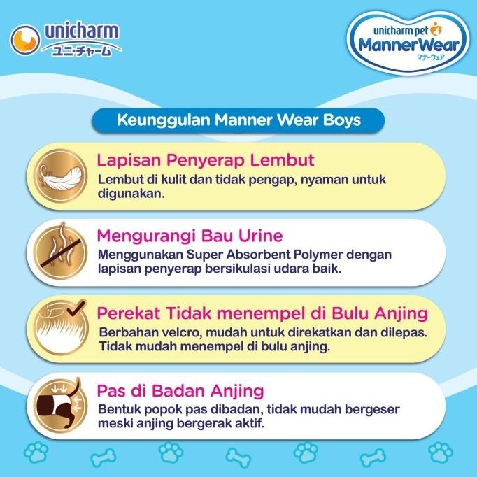 Unicharm Pet Manners Wear Pampers Male Female Dog Diapers GMM Dog ...