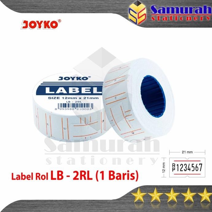 Joyko LB-2RL Roll Label Paper 1 Line / Price Label MX 5500m 1 Line by Radhiant official | Shopee ...