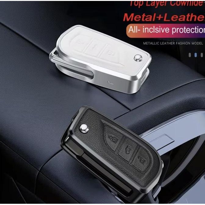 Toyota Innova Reborn, Hilux Leather Flipkey Cover Key Case | Shopee ...