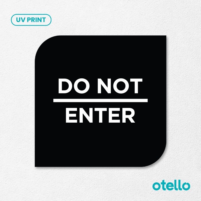 Do Not Enter Signage Board Acrylic Wall Mount Acrylic Board | Shopee ...