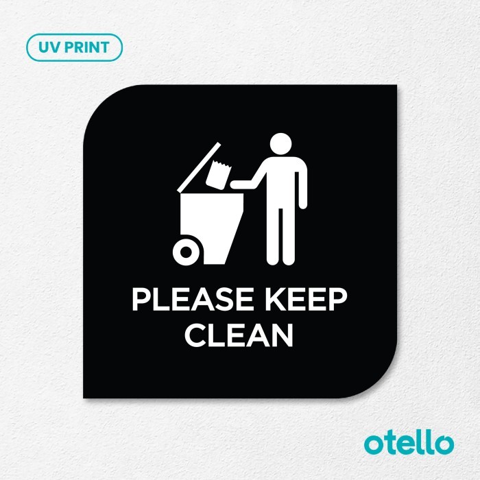 Please Keep Clean Acrylic Signage Board Acrylic Wall Mount | Shopee ...
