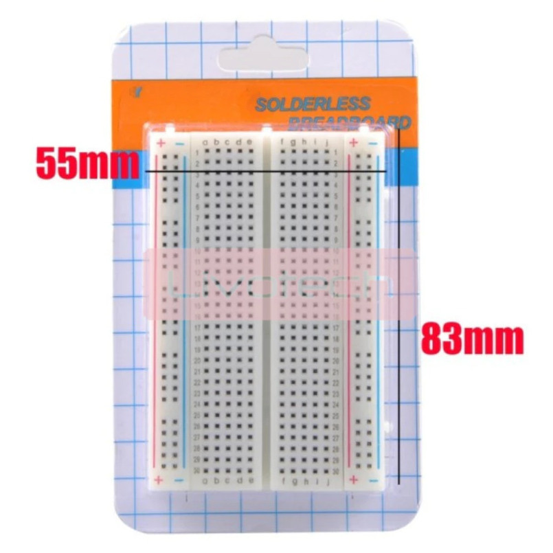 Breadboard Mini Project Board 400 Hole Breadboard 400 Points White ...