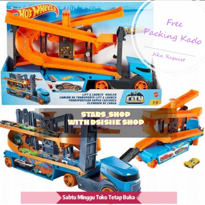 Hot WHEELS CITY LIFT & LAUNCH HAULER PLAYSET ORIGINAL / TRACK HOTWHEELS ...