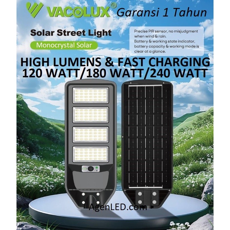 Vacolux Street Light Pju Led Solar Cell 120W 180W 240W Highlight Solar ...