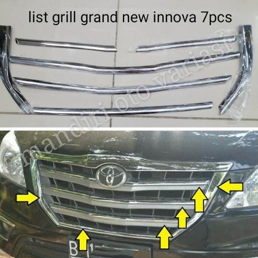 Grand Chrome Innova 2014 Front Grill List Contents 7 Pcs | Shopee Malaysia