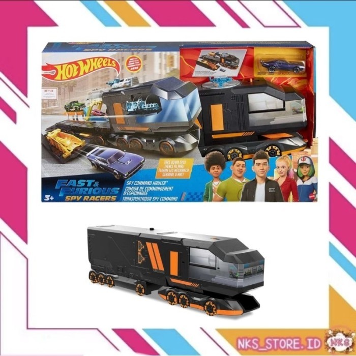 Hot WHEELS FAST & FURIOUS SPY COMMAND HAULER RACES HOWHEELS RACING ...