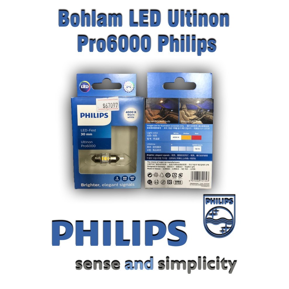 Philips Ultinon Pro6000 Led Festoon 30Mm 4000K Interior Ceiling Light ...