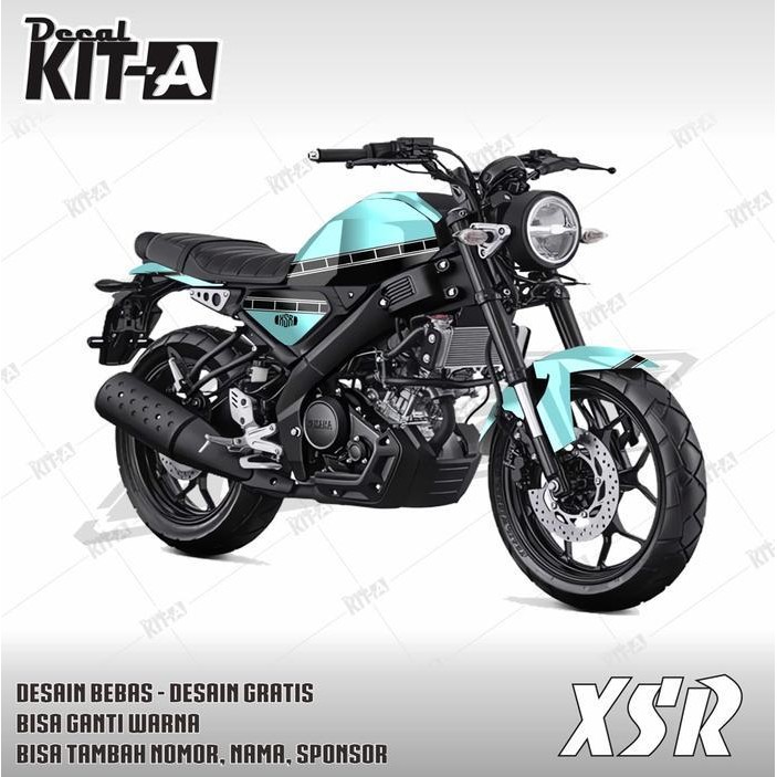 Yamaha XSR Decal Yamaha All New XSR Full Body Sticker Simple Black Blue ...