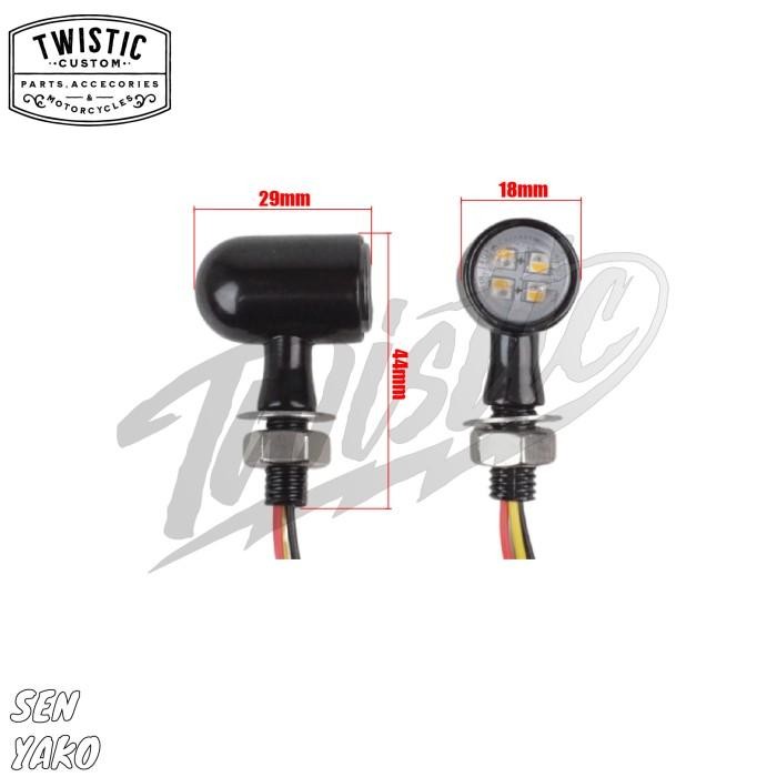 Mini LED Turn Signal Stop Lamp Brake Turn Signal 3 in 1 Yako Motor W175 ...