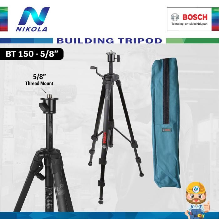 Bosch Building Tripod BT 150 5/8 Inch Laser Line Meter Mount Pole ...