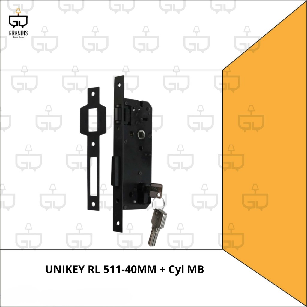 UniKey Roller Lockcase & Cylinder RL 511-40MM + Cyl MB - Lock Body for ...