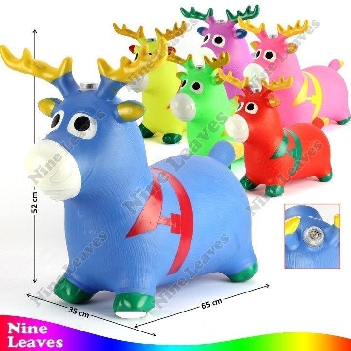 [HAHA] Jumping Animal Toy Rubber Riding Horse Rubber Animal Ride Rubber ...