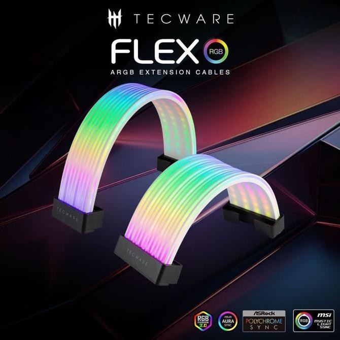 TECWARE FLEX RGB PSU Extension Cable 24pin atx & 8/ 16pin GPU | Shopee ...