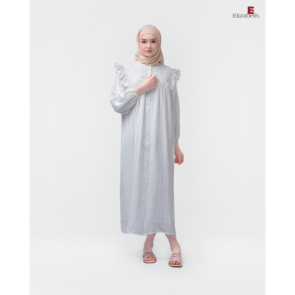 Pre Order Elizabeth Raya Collection - Gamis Salvia Ruffle 0595-1818 ...