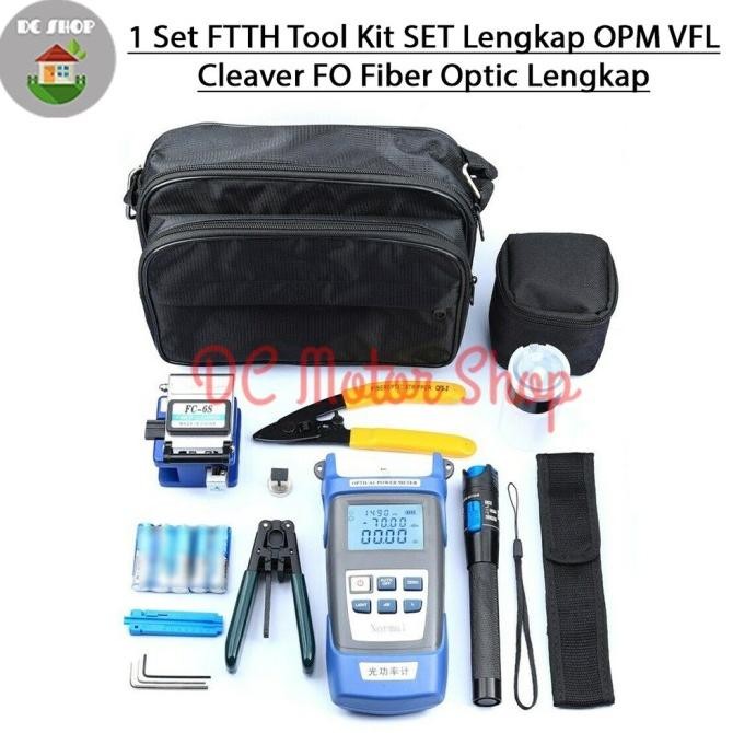 1 Set FTTH Tool Kit Complete SET OPM VFL Cleaver FO Fiber Optic ...
