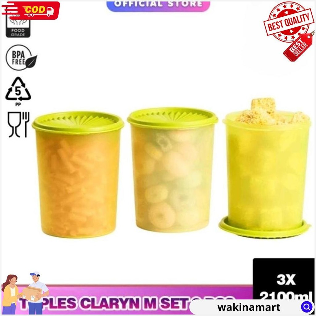 Cpm Claryn M Jar Set Of 3 Pcs / Cake Jar Of 3 Pcs | Shopee Malaysia