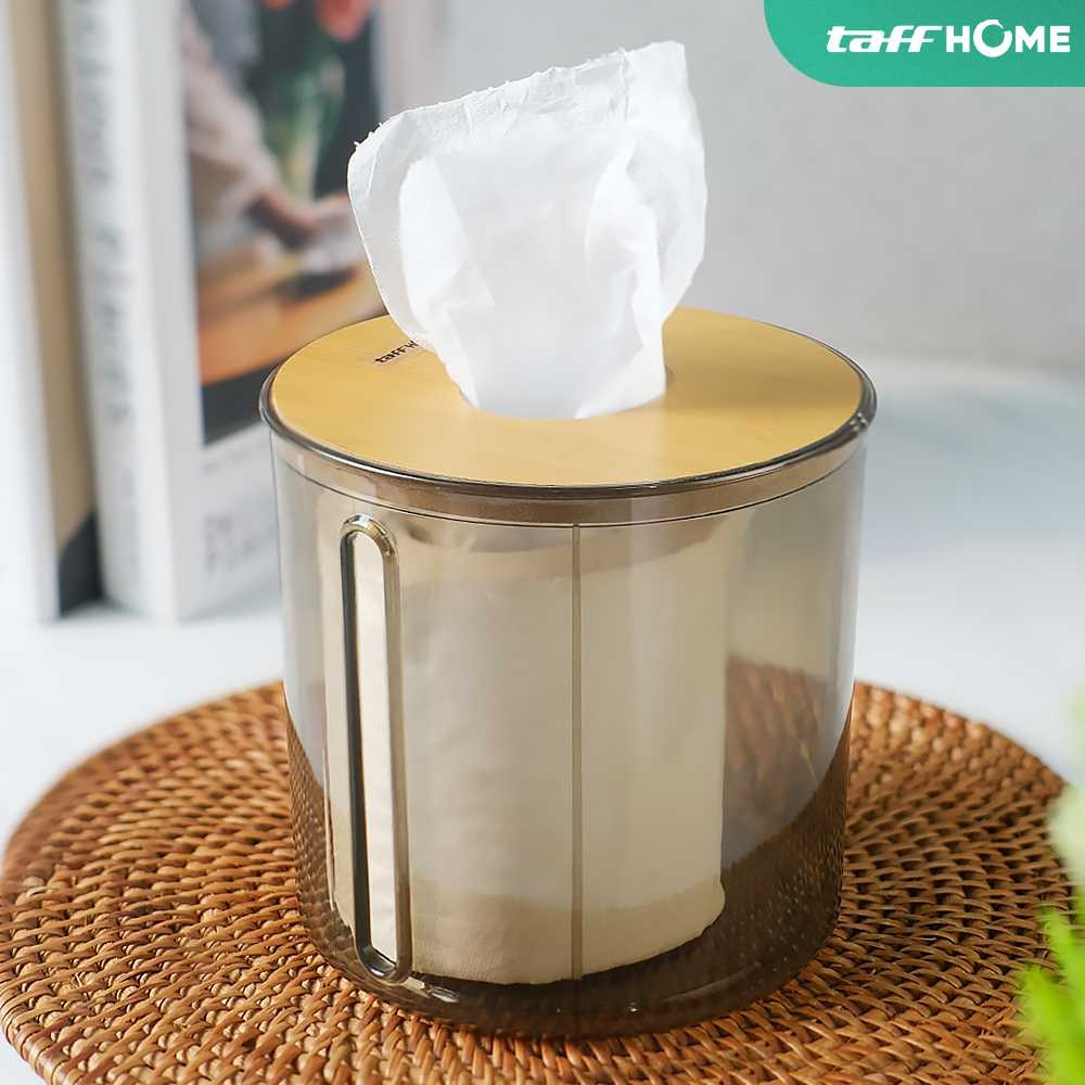 Tissue Roll Holder Round Toilet Paper Container Plastic E28 | Shopee ...