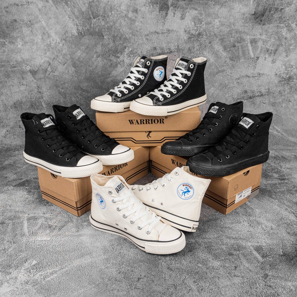 Jeen | Original Sparta Warrior SHOES High Black White | Shopee Malaysia