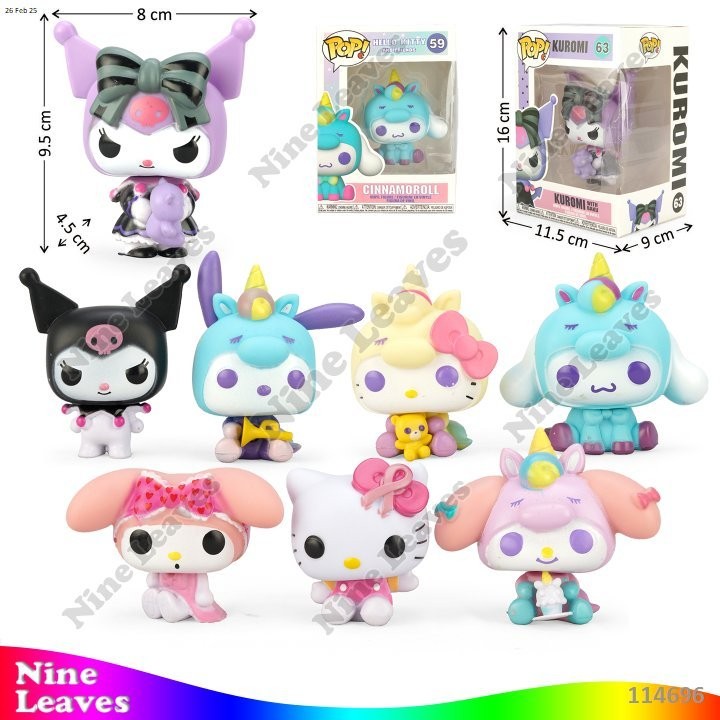 [1 Pcs] Sanrio Pop Cinnamoroll Hello Kitty Kuromi My Melody Pochacco Doll Children's Toys ...