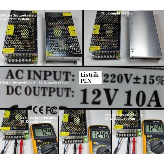 Power supply 12v 10a Wasp Net switching dc 12 v led strip cctv | Shopee ...