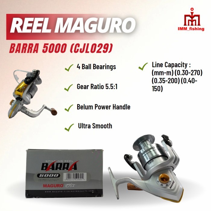 REEL MAGURO BARRA Spinning Fishing REEL | Shopee Malaysia