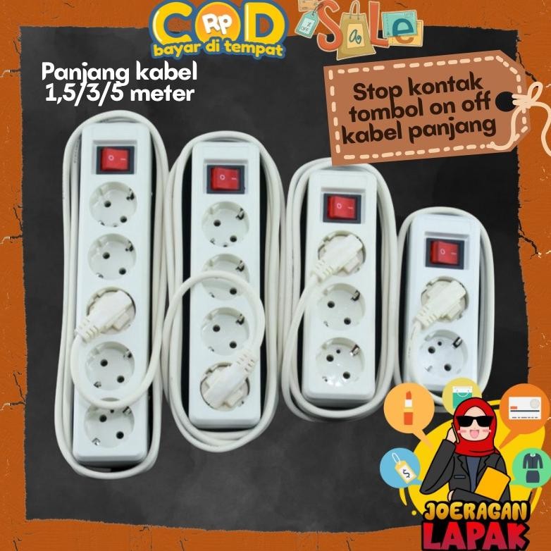 TOMBOL 3/4/5 Hole Socket Long Plug Cable Terminal On Off Button Cable ...
