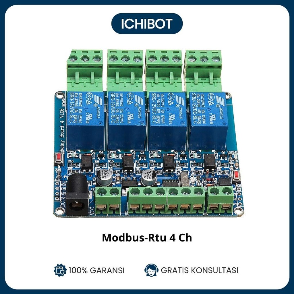Modbus-Rtu 4 Channel Relay Module with RS485/TTL Communication | Shopee Malaysia