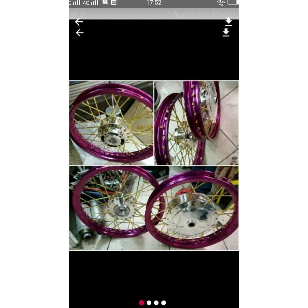 New set of rossi 140 rims, 17 inch drum set, spokes for yamaha ...