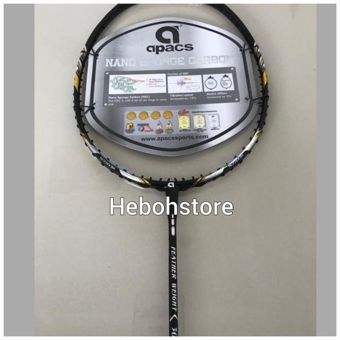 APACS FEATHER WEIGHT 300 BADMINTON RACKET STRONG 35 LBS 75 GRAM ...