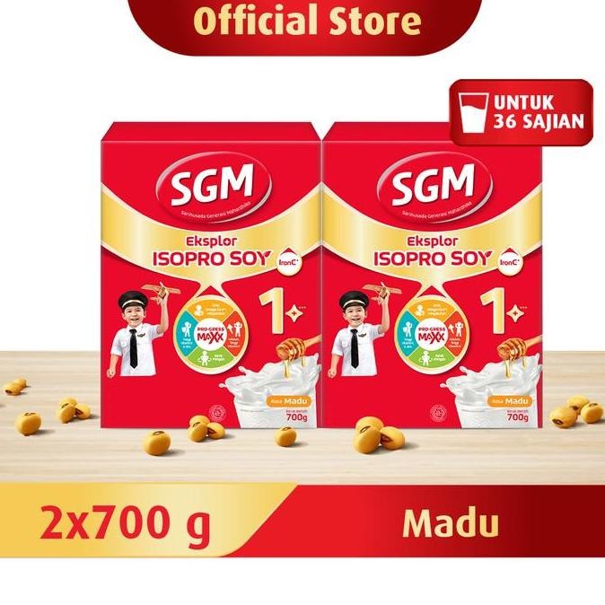 2x700GR SGM ISOPRO Eksplor SOY 1+ Honey | Growth Milk | Shopee Malaysia