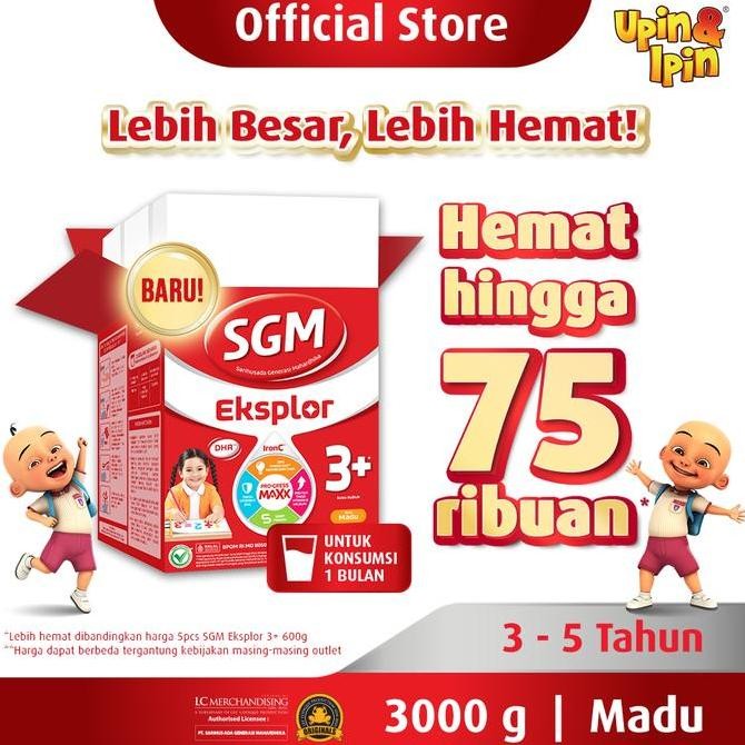 3000GR SGM Eksplor 3+ Honey | Milk Powder With IronC | Shopee Malaysia