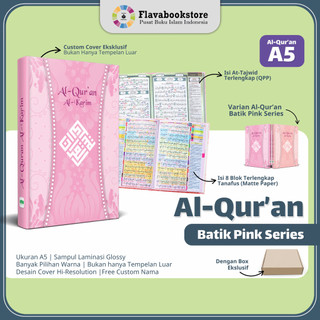 A5 Al Qur'an Pink Batik Series - Al Quran Tajwid 8 Blocks Complete ...
