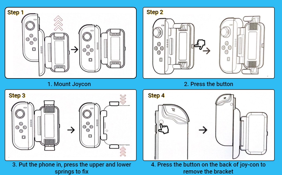 Switch Joycon Controller Holder for iPhone iOS 16.0+System, N-Switch ...
