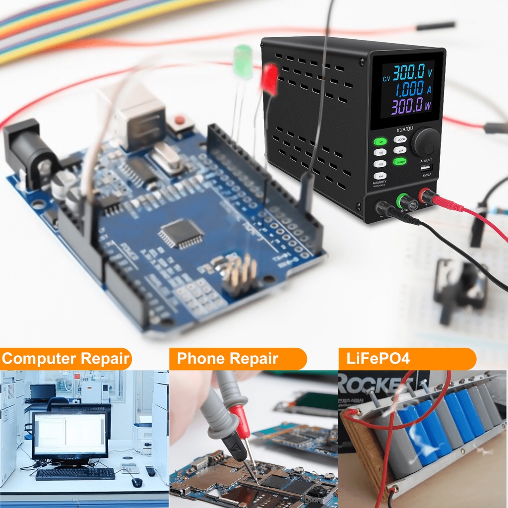 Bench Power Supply DC Power Supply Adjustable 30V 10A Smart ...