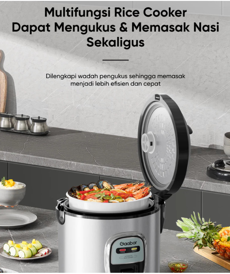 Gaabor Rice Cooker Digital & Analog Magic Com 400W 1L Multipurpose Non ...