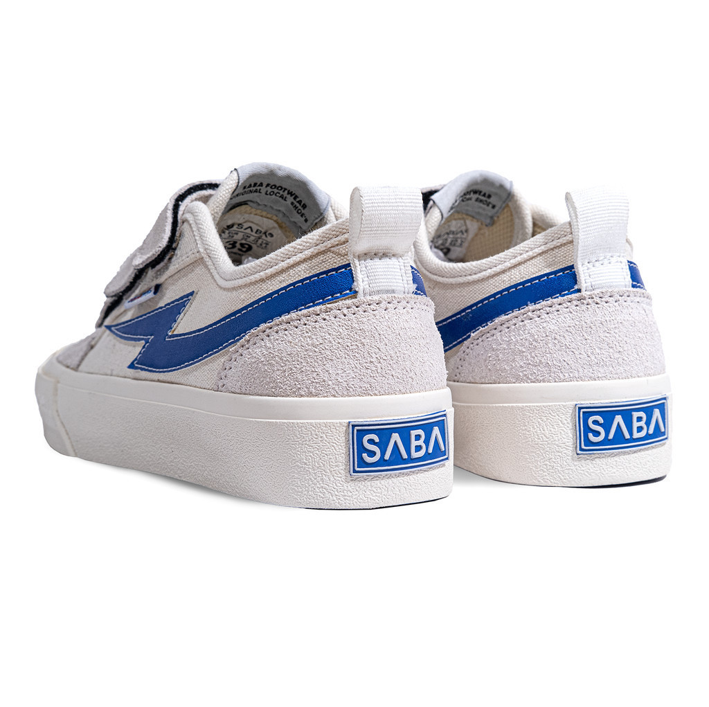 SABA Reno Light Off White Blue - Velcro Men's and Women's Sneakers 100% ...