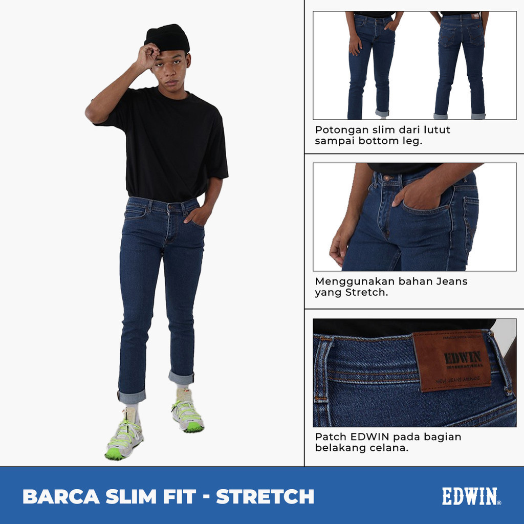 Edwin Jeans - BARCA 04 Men's Jeans Trousers Bottom Man Long Denim Pants ...